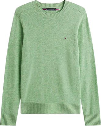 Tommy Hilfiger pull à détail de logo - Vert