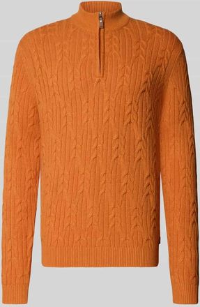 Fynch-Hatton Slim Fit Strickpullover aus Baumwoll-Woll-Mix