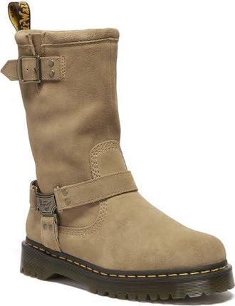 Dr. Martens Anistone Hi Bottes à enfiler unisexes pour adulte, Savannah Tan Bronx Suede, 7 US Women/7 US Men