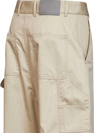 Balenciaga Cotton Twill Relaxed Fit Cargo Pants - Beige