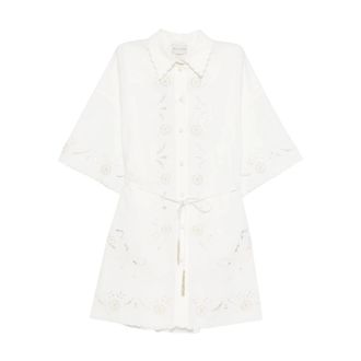 Forte_Forte My Dress Crystal - Femme - Robes - Blanc - Taille: 40 FR