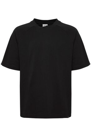 Solid SDEyad Herren T-Shirt Kurzarm Shirt Basic mit Raglan&auml;rmel kleine Stickerei im Nacken &Uuml;berschnittene Schultern Oversize Fit, Gr&ouml;&szlig;e:M, Farbe:True Black 