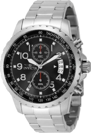 Invicta Specialty 69789 Herrenuhr - Quarzwerk - Stahl mit schwarzem Zifferblatt - 47 mm