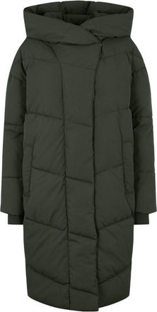 Noisy May Noisy may Damen Langer Oversize-Daunenmantel mit Kapuze in Kieferngrün