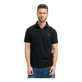 Guess Homme, Tops, Noir, Taille: L Polo avec Logo Brod&eacute;