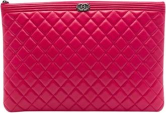 Chanel Pre-owned Cuir sacs-chanel - Femme - Pre-owned - Rouge - Taille: ONE Size