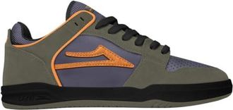 Lakai Telford Low Skate Chaussures pour homme - Chaussures de skateboard pour homme, Ivy Graystone Orange, 47 EU