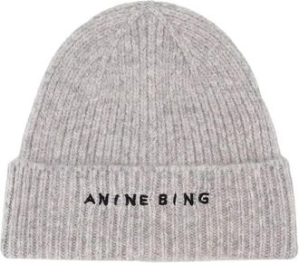 Anine Bing Caps & Mützen - Elia Beanie - Wool - Grey - Gr. ONE SIZE - in Grau - für Damen