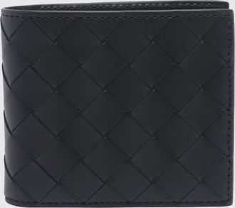Bottega Veneta Bifold-Geldb&ouml;rse aus geflochtenem Kalbsleder mit M&uuml;nzfach