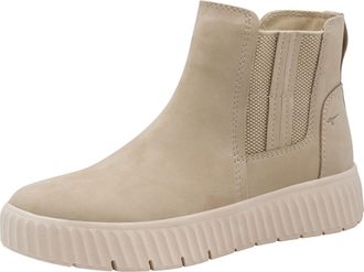 Tamaris Comfort Damen Stiefeletten aus Leder mit Rei&szlig;verschluss, Beige (Beige), 38 EU