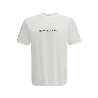 Off-white The Script Arrow T-shirt - Homme - Tops - Blanc - Taille: XL