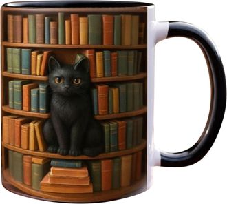 Generic Keramik Katzenbecher - 380 Ml, Tierinspirierte Kaffeetrinkwaren, Stilvolle Form, Display, Lese-Begleitfahrzeug, Dicke Wand, Hitzebest&auml;ndiger Getr&auml;nkeh