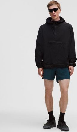 lululemon Short Mile Maker Run Crew doubl&eacute; pour Hommes - 15 cm - Bleu - Taille XL