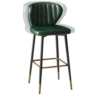 Generic 26/30 Zoll hohe Barhocker mit Kunstlederbezug und Fu&szlig;st&uuml;tze, um 360&deg; drehbare Barhocker f&uuml;r K&uuml;cheninsel, Kneipe, Bistro