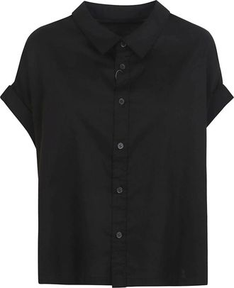 Yohji Yamamoto Femme, Blouses et Chemises, Noir, Taille: 38 FR Chemise en coton