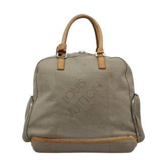 Louis Vuitton unisex, Pre-owned, Beige, Taille: ONE Size Sac de voyage vintage Pre-owned avec garniture en cuir