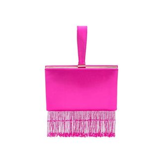 Pinko Small Square Satin Clutch - - Bags - Damen - Rosa - ONE SIZE