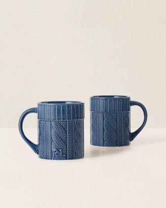 Ralph Lauren Home Cableknit-s/2 Mugs