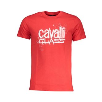Cavalli Kurz&auml;rmeliges T-Shirt mit Rundhalsausschnitt - - Tops - Herren - Rot - 2XL