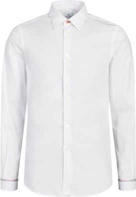 Paul Smith Chemise unie en coton m&eacute;lang&eacute;