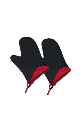 Spring Ofenhandschuh, Rot, Schwarz, Kunststoff, 15x3x23 cm, rutschfest, Kochen, Geschirrtücher & Schürzen, Topflappen & Ofenhandschuhe
