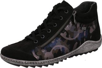 Remonte R1483, Damen Sneaker, Schwarz (schwarz/blau-Camouflage/schwarz 03), 37 EU (4 UK)