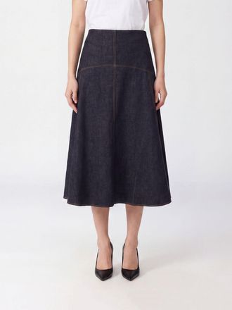 Jacquemus Triangle De-N&icirc;mes High-Waist Denim-Midirock
