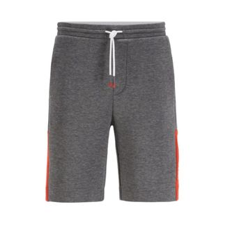 HUGO BOSS Interlock Jersey Shorts mit Farbblock-Logo - - Shorts - Herren - Grau - S