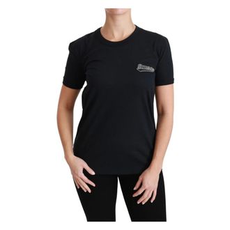 Dolce & Gabbana Blau Amore Patch Tee Stilvolles Design - - Tops - Damen - Blau - M