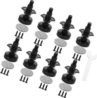 Holibanna Verstellbare Möbel Nivellierfüße Teilig mit Schutzfilz Robuste Stellfüße für Tische und Schränke Höhenverstellbar Kratzschutz für Holzfußböden Inklusi