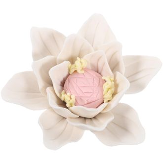 BESPORTBLE 3d Keramikwandblume Wei&szlig; Handgefertigte Wanddekoration f&uuml;rs Wohnzimmer Badezimmer und B&uuml;ro H&auml;ngende Kunstskulptur aus Keramik