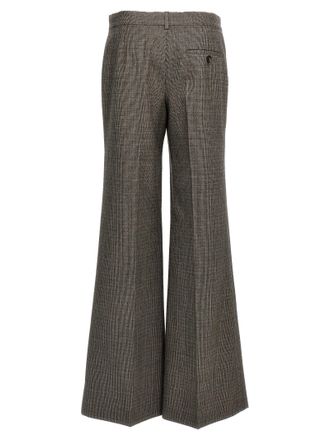 Stella McCartney Micro Houndstooth Wool Trousers - brown
