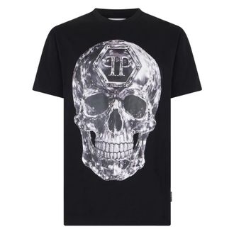 Philipp Plein Jersey T-Shirt Glass Skull - - Tops - Herren - Schwarzk - 2XL