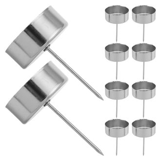 Cabilock COOLHIYA 10er-Pack Kerzenst&auml;nder in Kranzform: Kerzenhalter aus Metall - Tischdekoration, Spitzkerzenhalter mit Dorn f&uuml;r Blumenarrangements, 4,2 cm Du