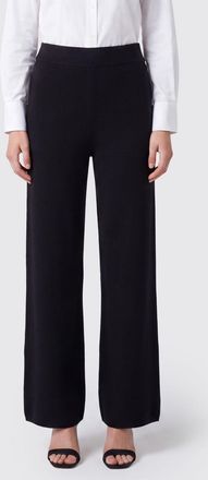 Max Mara Pantalon large en maille de laine m&eacute;lang&eacute;e &agrave; taille haute &eacute;lastiqu&eacute;e