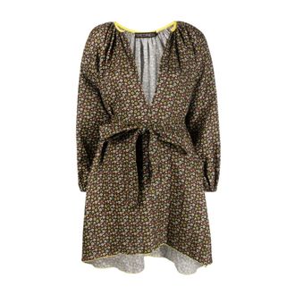 Siedres Bedrucktes Leinen-Minikleid - - Dresses - Damen - Mehrfarbig - S