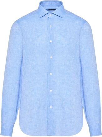 Barba Homme, Chemises, Bleu, Taille: L Chemise en lin