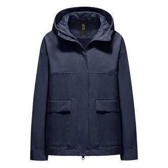 Bomboogie Femme, Vestes, Bleu, Taille: 40 FR Parka sans doublure avec capuche