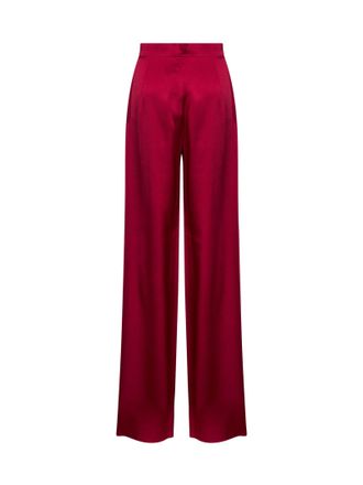 Max Mara Womens Palazzo Trousers Msealpaca Bordeaux Acetate