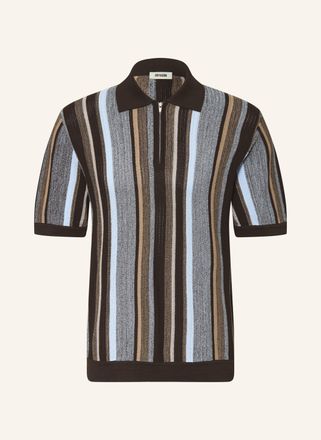 Drykorn Drykorn Strick-Poloshirt Niivan Regular Fit braun