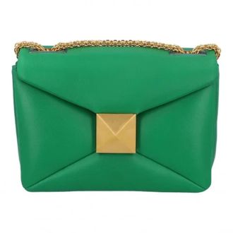 Valentino Pre-owned Leder Schultertasche - - Pre-owned - Damen - Gr&uuml;n - ONE SIZE