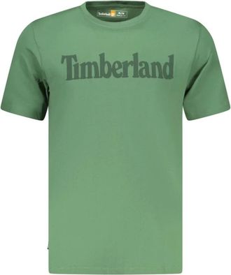 Timberland Homme, Tops, Vert, Taille: L T-Shirt &agrave; Manches Courtes Coupe Standard