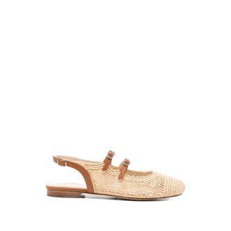 Carel Balma Buckle-strap Woven Flat Pumps