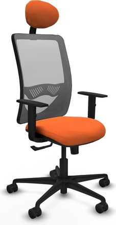 Piqueras y Crespo Stuhl mit verstellbaren Armlehnen Zulema, h&ouml;henverstellbarer Lendenwirbelst&uuml;tze und festem Kopfteil, ausgestattet mit Sincro 3 Positionen und Schneide