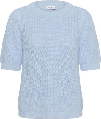 Saint Tropez Femme, Pulls, Bleu, Taille: 44 FR Maille ras du cou