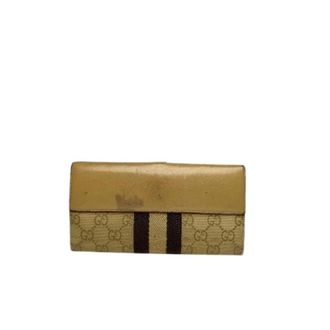 Gucci Portefeuille Pre-owned Jackie Line Monogram - Femme - Pre-owned - Beige - Taille: ONE Size