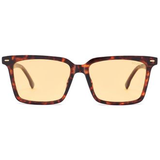 Sojos Retro Gro&szlig;er Quadratisch Polarisierte Sonnenbrille Damen Herren Klassisch 70er Cateye Brillen mit UV400 Schutz SJ2387, Hellbraune