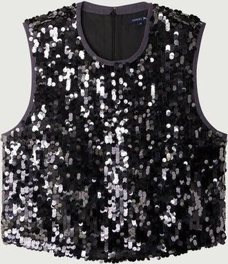 SOEUR TOP RAF ARGENT/BLEU ANTHRACITE