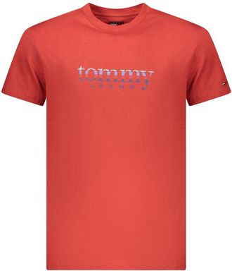 Tommy Hilfiger Rotes Baumwoll T-Shirt f&uuml;r Herren