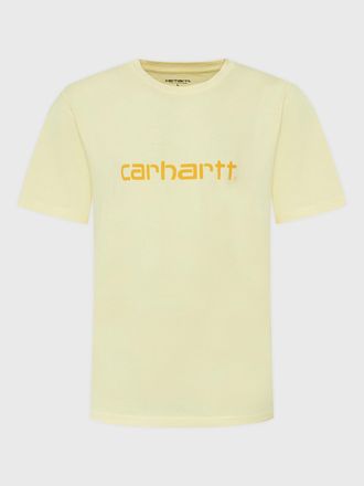 Carhartt Work in Progress T-Shirt Script I031047 Gelb Regular Fit